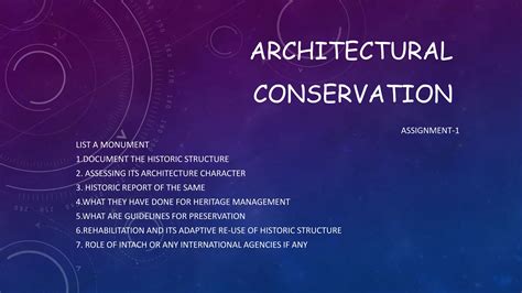 Architectural Conservation Assignmentpptx