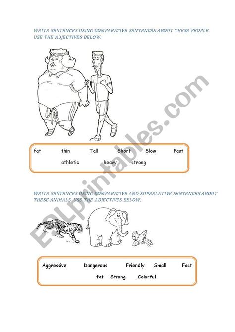 Write Comparative And Superlative Sentences About These Pictures Using