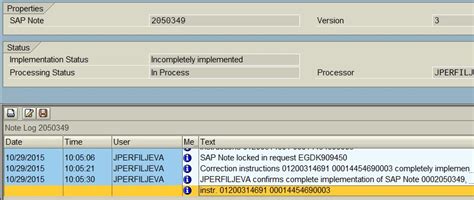 Solved Any Way To Fix The Note Implementation Status Sap Community