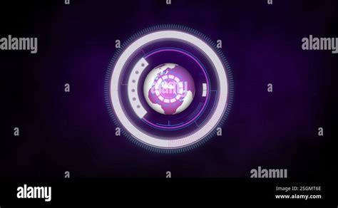 Animation Of Scope Scanning And Data Processing Over Globe Stock Video Footage Alamy