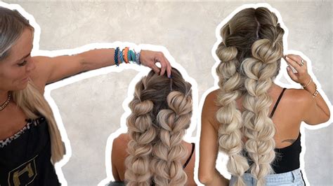 Diy Easy Bubble Braid Hairby Chrissy Youtube