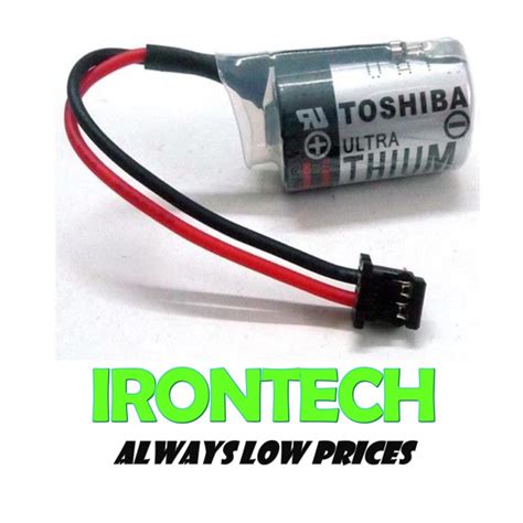 Toshiba ER3V Battery Black Connector 3 6V PLC Module Lithium Battery Shopee Malaysia