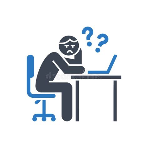Computer Frustration Icon Stock Vector Illustration Of Symbol 376290522