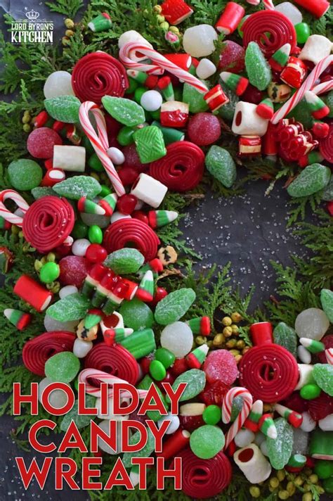 Holiday Candy Wreath Lord Byrons Kitchen