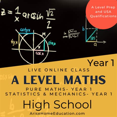 Asa Level Maths Year 1 Arise Home Education
