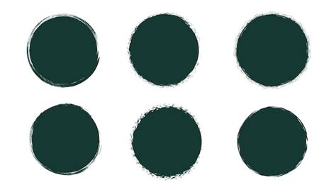 Premium Vector Ink Spot Dot Round Smear Print Silhouette Set Wet Dry Grunge Brush Circle Shape