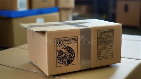 Tracking Shipping Label On Box Stock Illustration Illustration Of