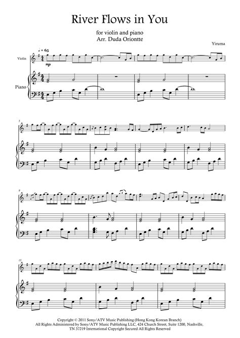 Play Official Version Of River Flows In You Sheet Music By Yiruma For