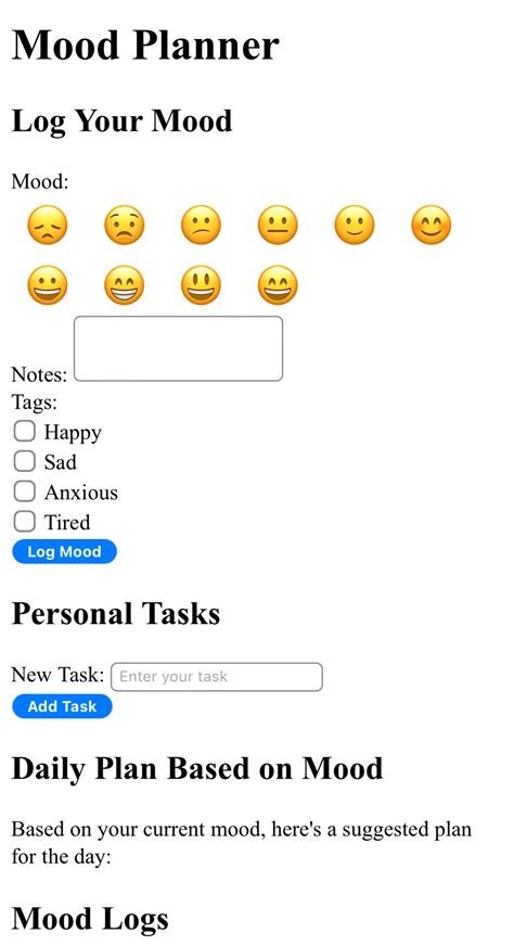 Mood Planner Devpost