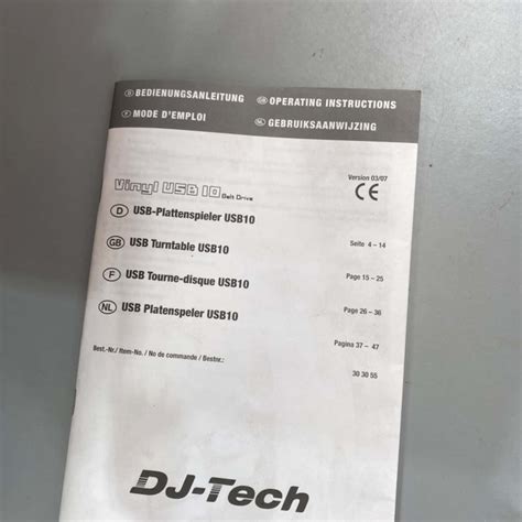 Dj Tech Vinyl Usb10 Professional Turntable S