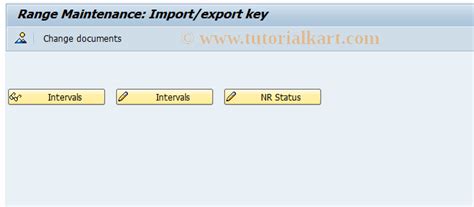 CGCNIMPEXP SAP Tcode EHS Number Range Maintenance Imp Export