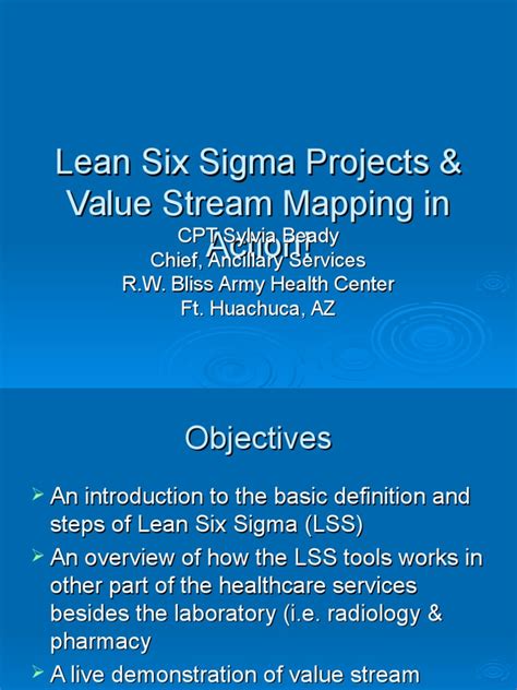Lean Six Sigma Projects And Value Stream Mapping In Action Pdf