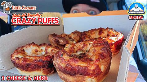 Little Caesars® 3 Cheese And Herb Crazy Puffs Review 🧀🌿🍕 Theendorsement Youtube