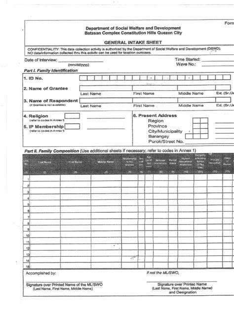 4psgeneral Intake Sheet Pdf