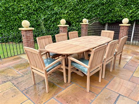 8 Seat Outdoor Dining Sets For Your Garden In Luxury Teak Norfolk