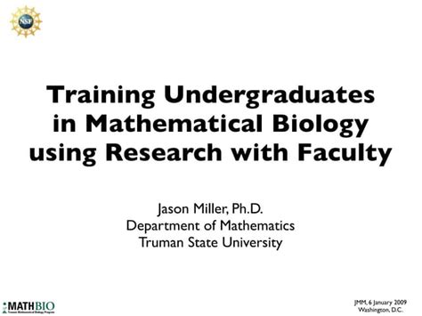 Training Undergraduates In Mathematical Biology Using Research With
