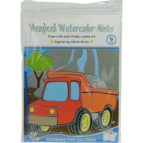 خرید دفتر نقاشی آبرنگی طرح ماشین راهسازی کد Qsg003 در پیکوتویز