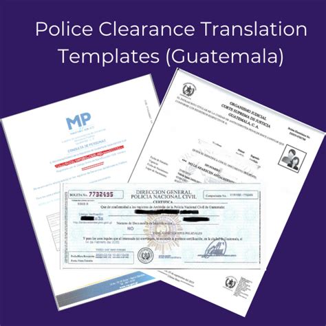 Translation Of 3 Police Clearances Guatemala Bundle Immigrationformprep