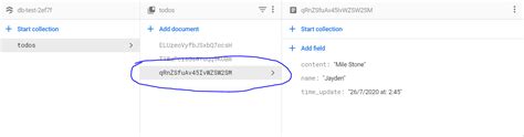 Javascript Take One Specific Auto Generated Id Of A Document In Cloud