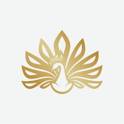 Peacock Logo Design Illustration Peacock Icon Illustration Beauty