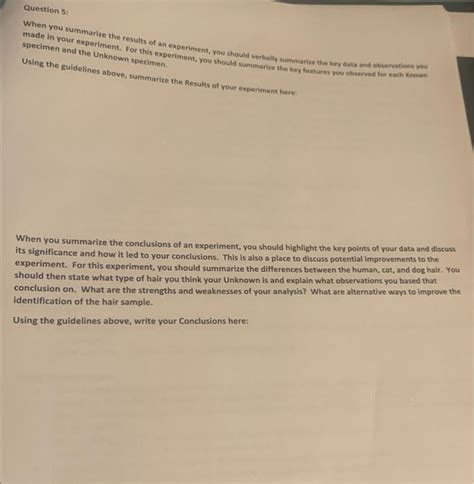 solved 1 using the guidelines above summarize the results