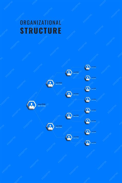 Premium Vector Blue Vertical Infographic Hierarchy Template With