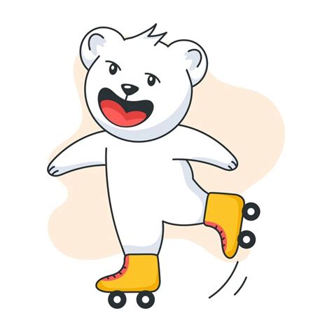 Premium Vector Cute Flat Sticker Depicting Roller Skating