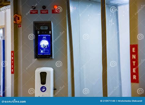 Checkpoint With Body Temperature Sensor And Sterilization Against