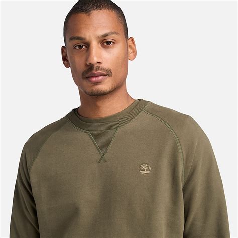 Sweat à Col Rond Et Envers Bouclé Exeter River Pour Homme En Vert Foncé