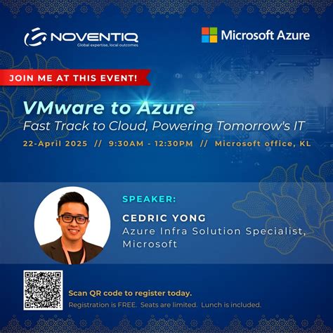 Azure Cloudmigration Azurevmwaresolution Digitaltransformation Cedric Yong Shao Yue