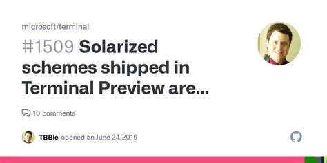 Solarized Schemes Shipped In Terminal Preview Are Incorrect Issue 1509 Microsoft Terminal