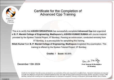 Ashish Srivastava On Linkedin Advancedcpp Iitbombay Programming