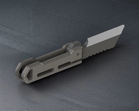 Folding Keychain Knife By Fileforge Download Free Stl Model
