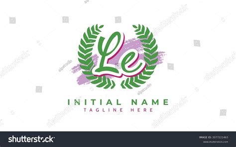 Le Initials Handwriting Logo Vector Stock Vector Royalty Free 2077221463 Shutterstock
