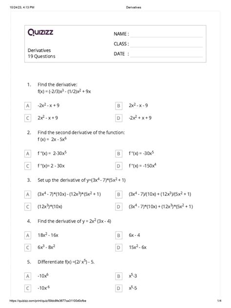 Derivatives Pdf Acceleration Temporal Rates