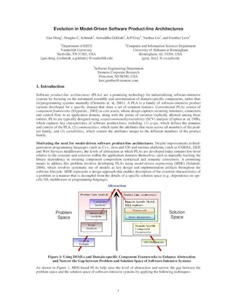 Pdf Evolution In Model Driven Software Product Line Architectures 1