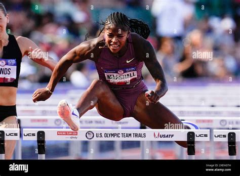 Tonea Marshall Wins A Heat Womens 100 Meter Hurdles During The U S Track And Field Olympic