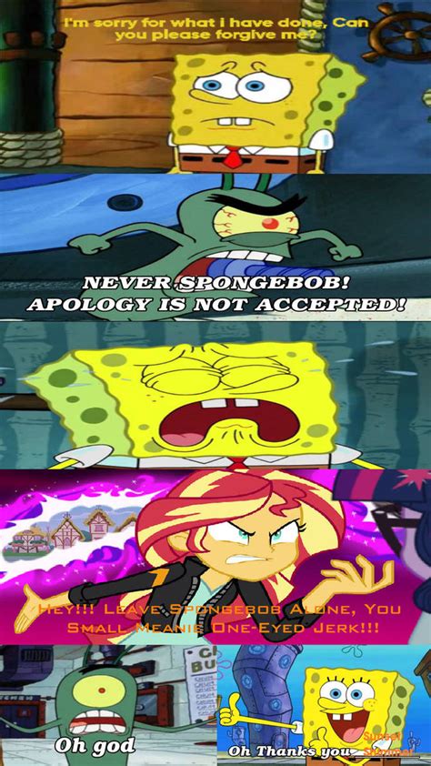 Sunset Shimmer Saves Spongebob From Plankton By Michaelonop On Deviantart
