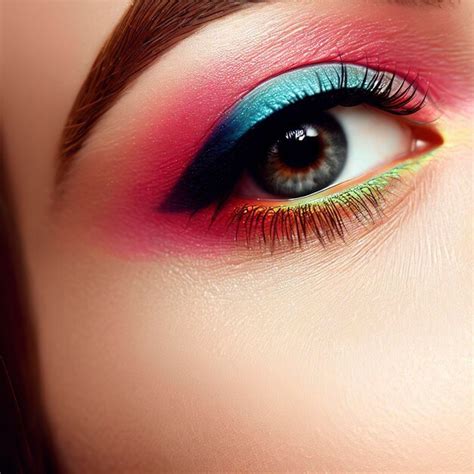 Premium Ai Image Bright Eye Makeup Looks