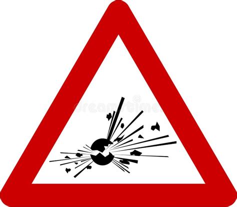 Warning Sign With Explosive Substances Stock Illustration Illustration Of Industrial