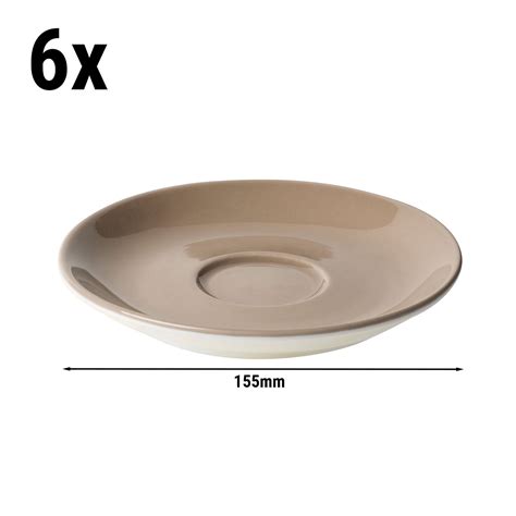 6 Bucăți Bart Colour Cafe Ceașcă Cappuccino Ø 155mm Maro Ggm