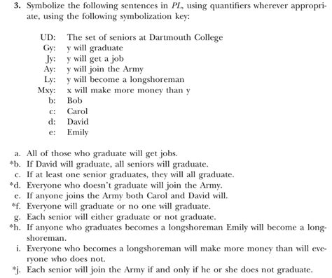 Solved 3 Symbolize The Following Sentences In Pl Using