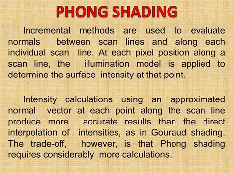 Shading Methods Pptx 3 D Graphics Computer Software And Applications
