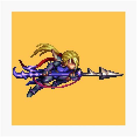 Lámina Fotográfica Expiación Dragoon Kain Move Final Fantasy Iv Pixel