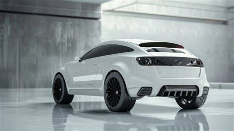 The Rendering Of A Generic White Car I Designed In A Studio Environment