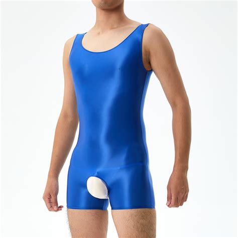 XASZHN Mens Thong High Elastic Plus Size Thin Transparent Oil Bright ...
