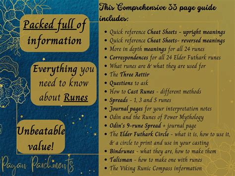 Ultimate Rune Guide Runes Grimoire Printable Rune Cheat Etsy