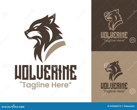 Wolverine Logo Modern Minimalist Wildlife Branding Vector Illustration