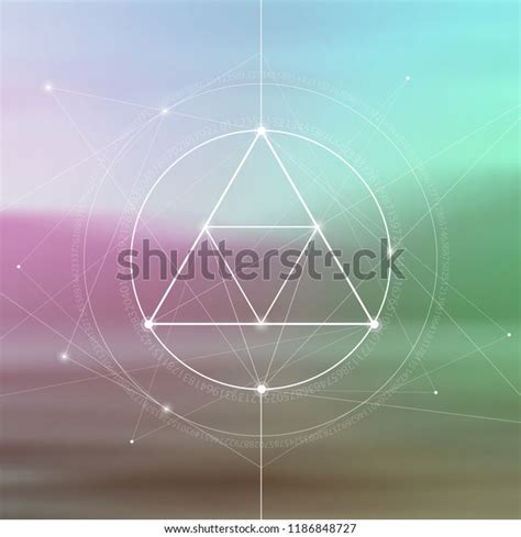 Interlocking Circles Triangles Squares Hipster Sacred Stock Vector