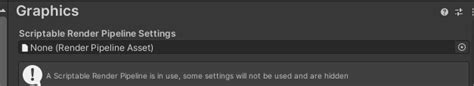 what s the point of render pipeline asset in projectsettings graphics